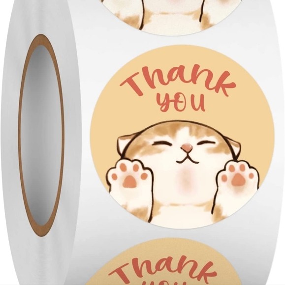 Office | 10 Count Cute Cat Thank You Stickers | Poshmark